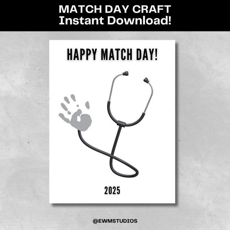 Match Day Handprint Craft Match Day Sign Handprint Keepsake for Kids ...