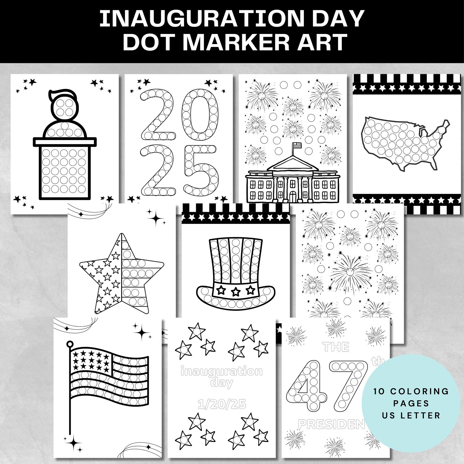 Inauguration Day Dot Marker Activity Do a Dot Trump Inauguration Day ...