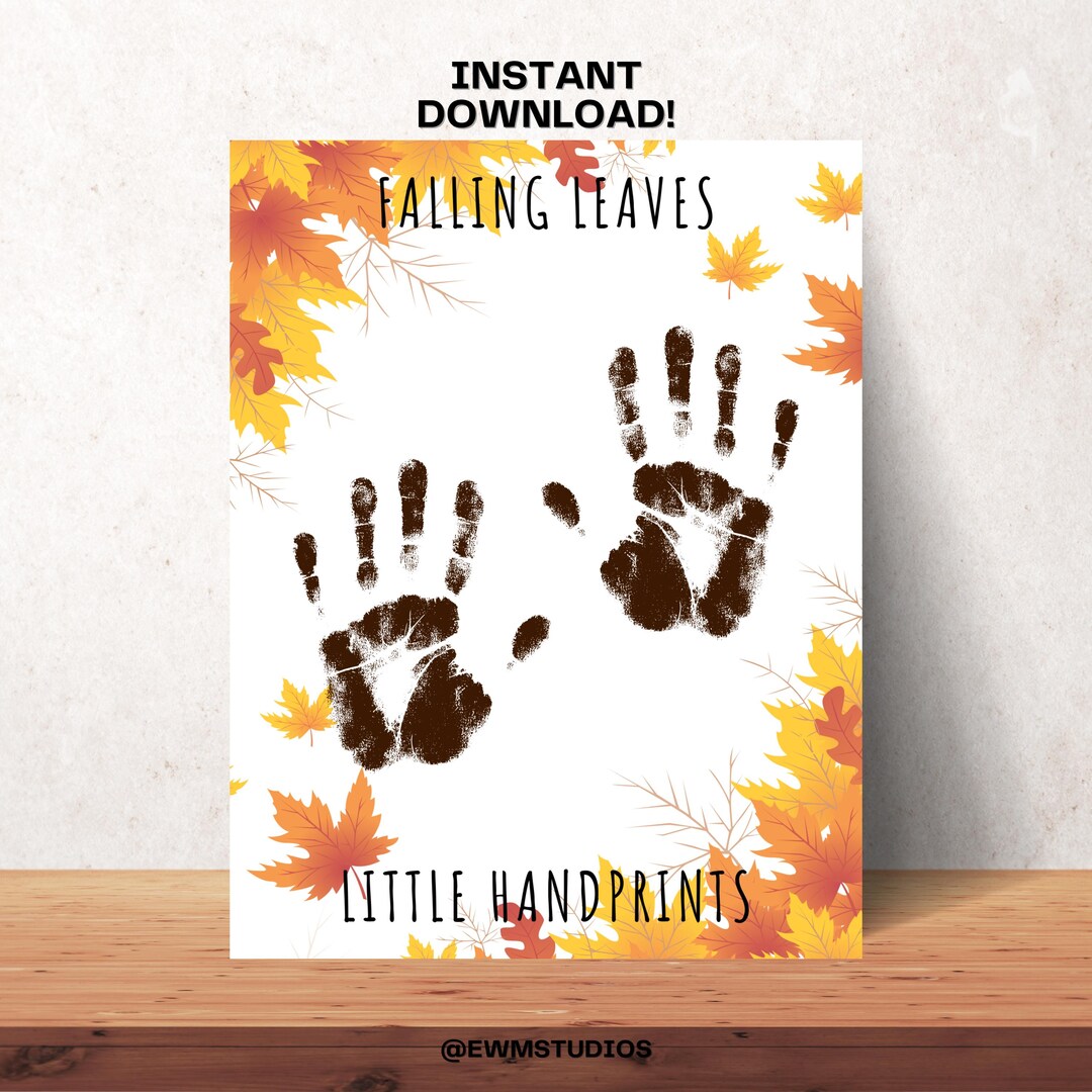 Fall Tree Handprint Craft Printable Fall Activity DIY Baby Fall Craft ...