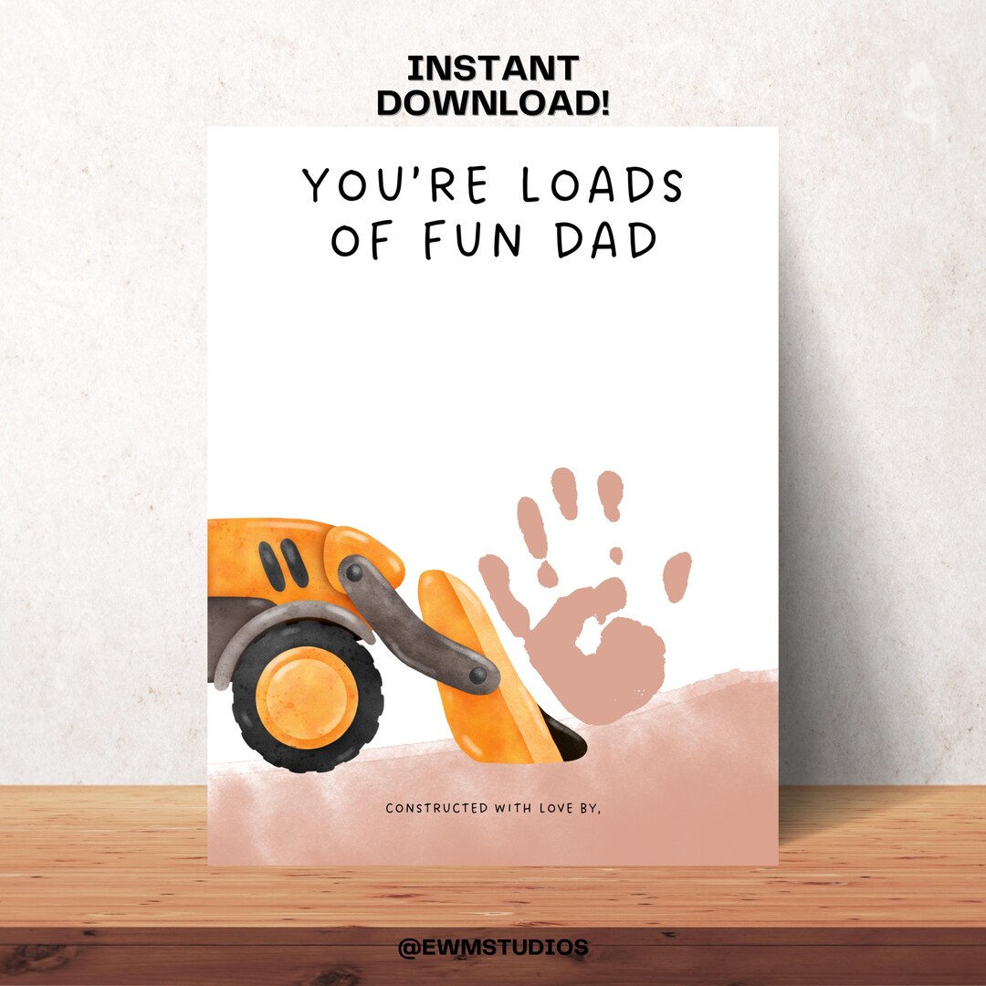 Construction Site Fathers Day Craft Printable Construction Art Loads of ...