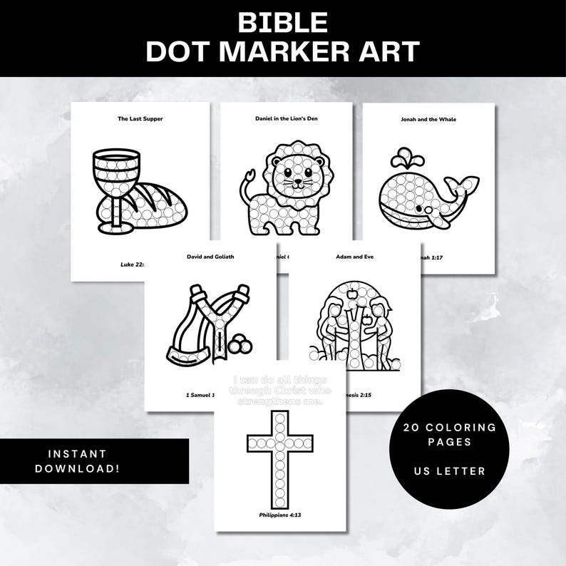 Bible Do a Dot Christian Dot Marker Coloring Pages Printable Armor of ...