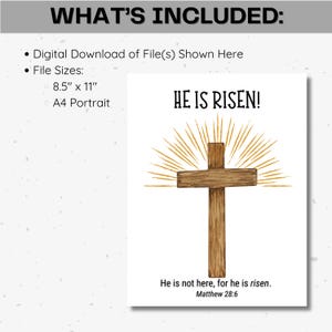 He is Risen Handprint Craft Printable Easter Craft Jesus is Risen ...