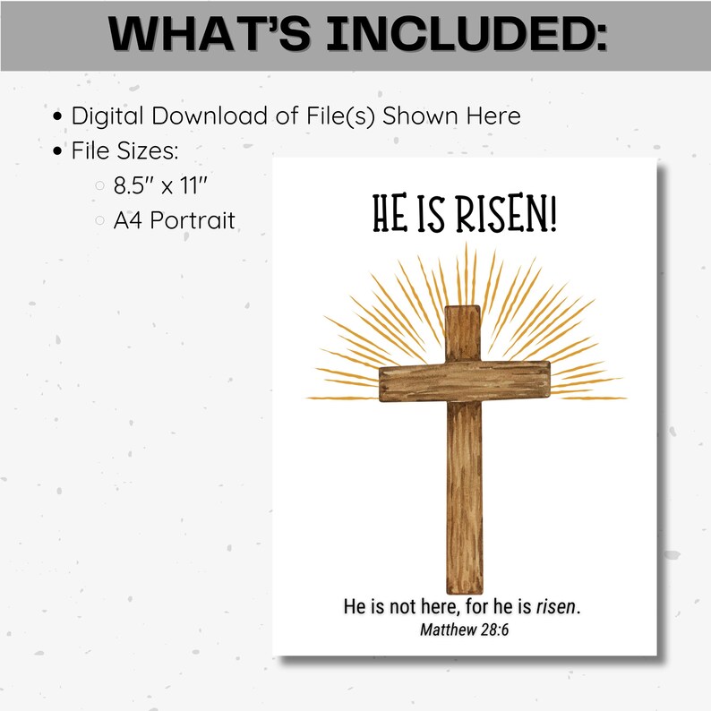 He is Risen Handprint Craft Printable Easter Craft Jesus is Risen ...