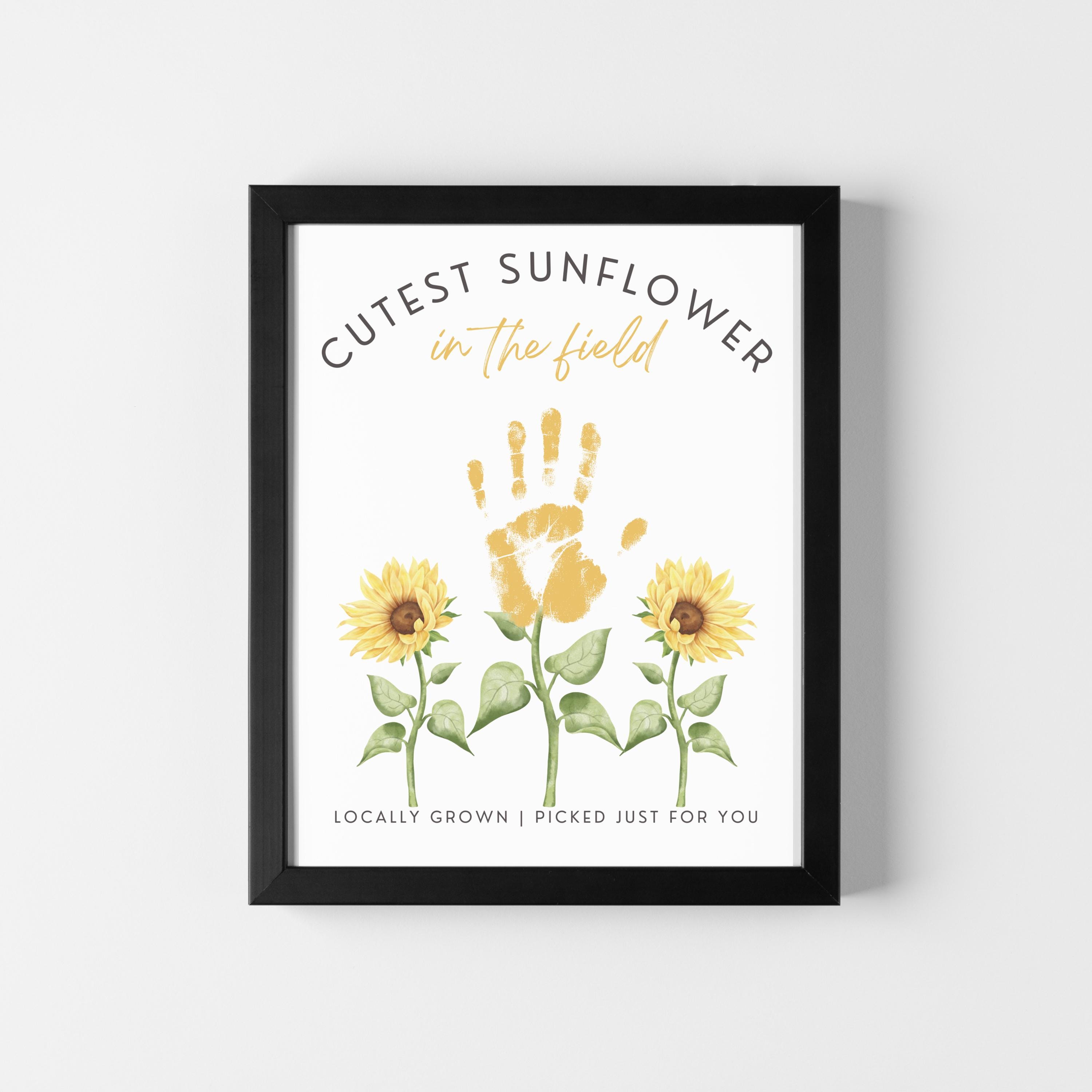 Sunflower Handprint Craft Farmhouse Sunflower Art for Kids Printable ...