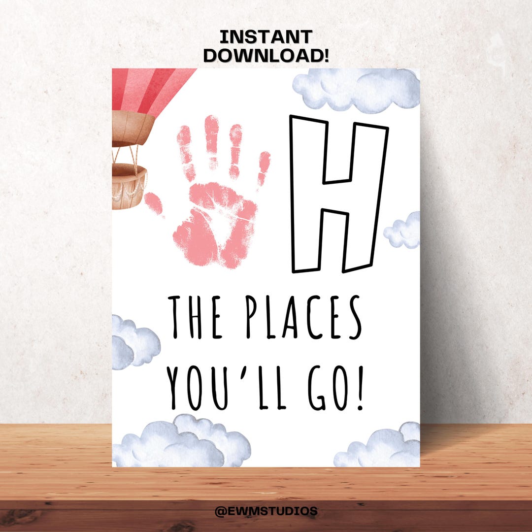 Oh the Places Youll Go Dr Seuss Handprint Craft Read Across America ...