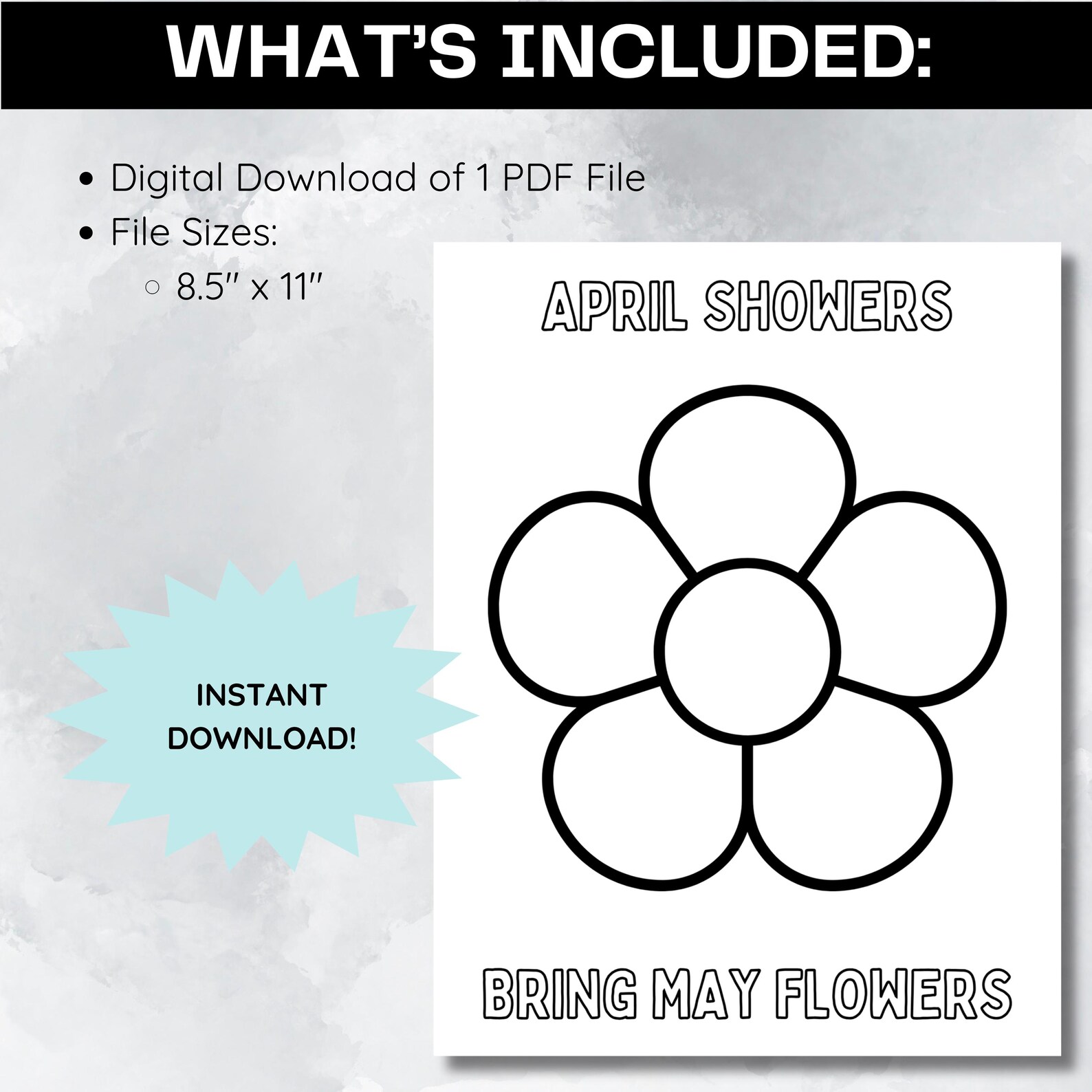 Spring Craft Template April Showers Bring May Flowers Hello Spring ...