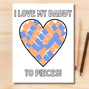 Dad Craft Template Fathers Day Printables Daddy Crafts From Son Toddler ...
