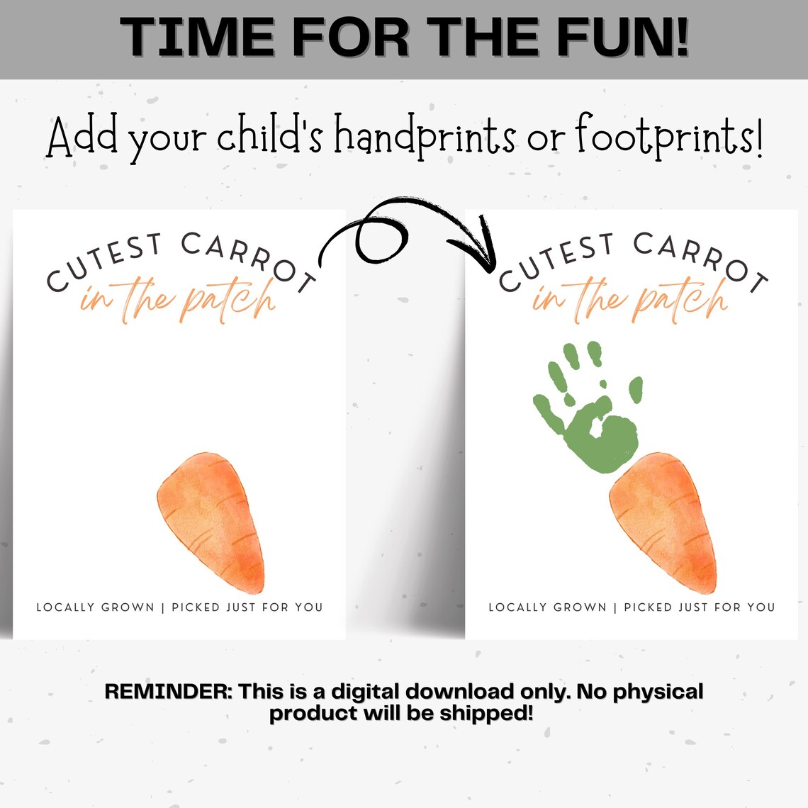 Carrot Patch Easter Handprint Craft Printable Easter Carrot Farm Sign ...