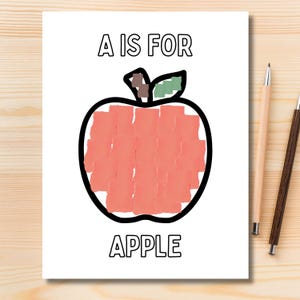 Apple Craft Template A is for Alphabet Coloring Pages Printable ABC ...