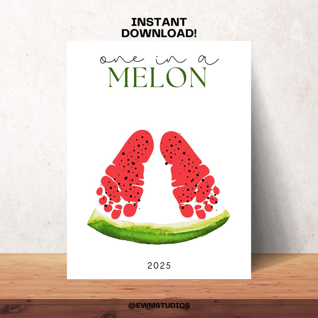 Watermelon Handprint Craft Printable Summer Crafts One in a Melon Art ...