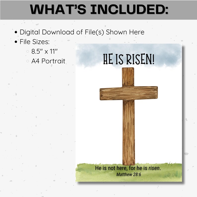 He is Risen Handprint Craft Printable Easter Craft Jesus is Risen ...