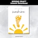 You Are My Sunshine Footprint Craft Hello Spring Footprint Keepsake ...