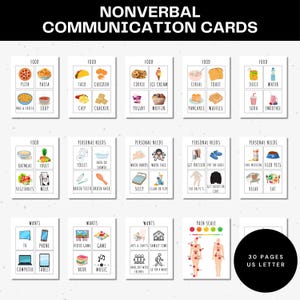 Nonverbal Communication Cards Autism Communication Flashcards Elderly ...