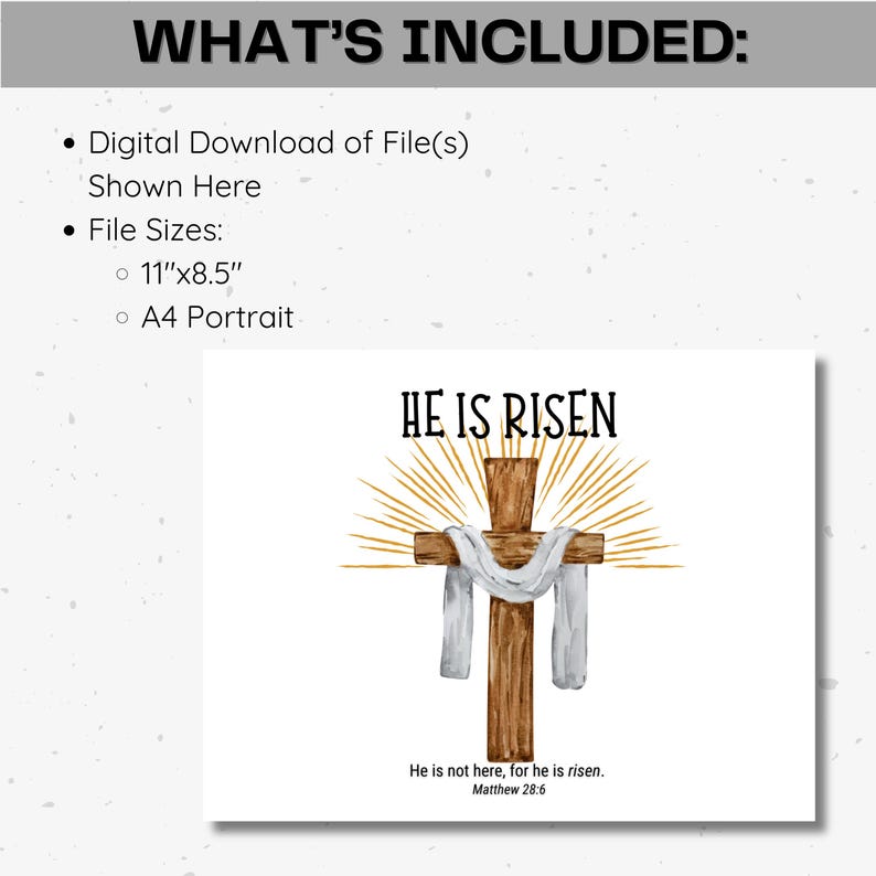 He is Risen Handprint Craft Printable Easter Craft Jesus is Risen ...