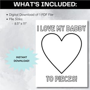 Dad Craft Template Fathers Day Printables Daddy Crafts From Son Toddler ...