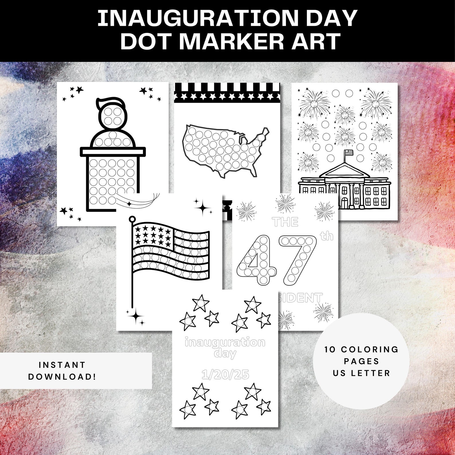 Inauguration Day Dot Marker Activity Do a Dot Trump Inauguration Day ...