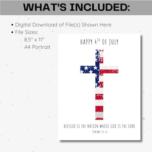 Christian 4th of July Craft Printable American Flag Independence Day ...