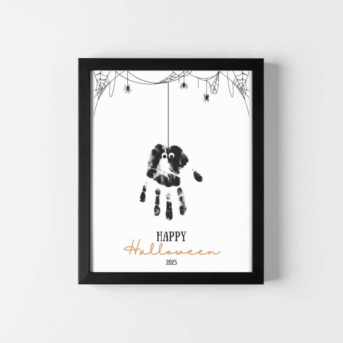 Happy Halloween Handprint Art Printable Spider Handprint Baby Fall ...