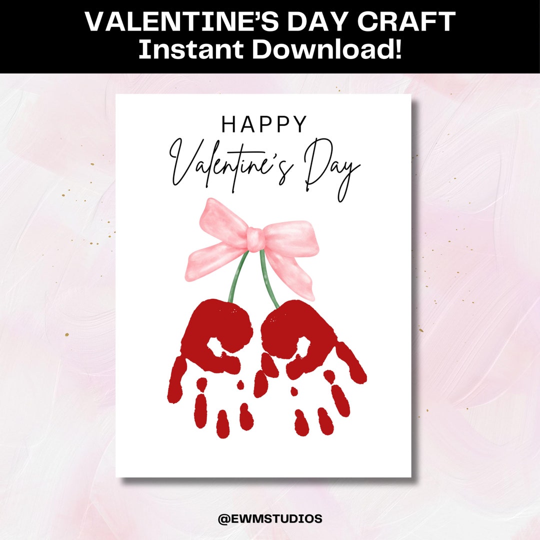 Valentine Handprint Craft Valentines Handprint Keepsake Craft for Kids ...