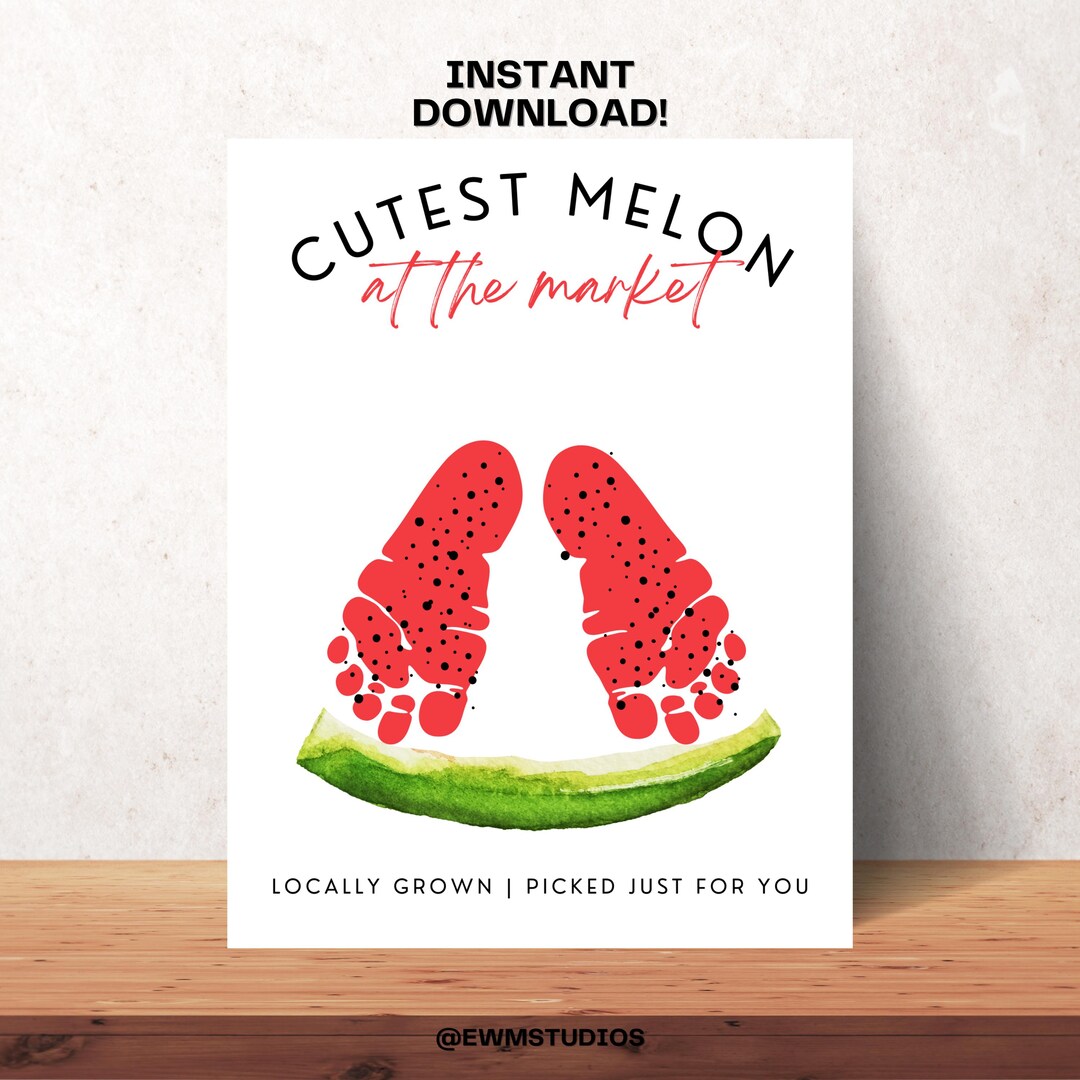 Watermelon Handprint Craft Printable Summer Activity for Kid Watermelon ...