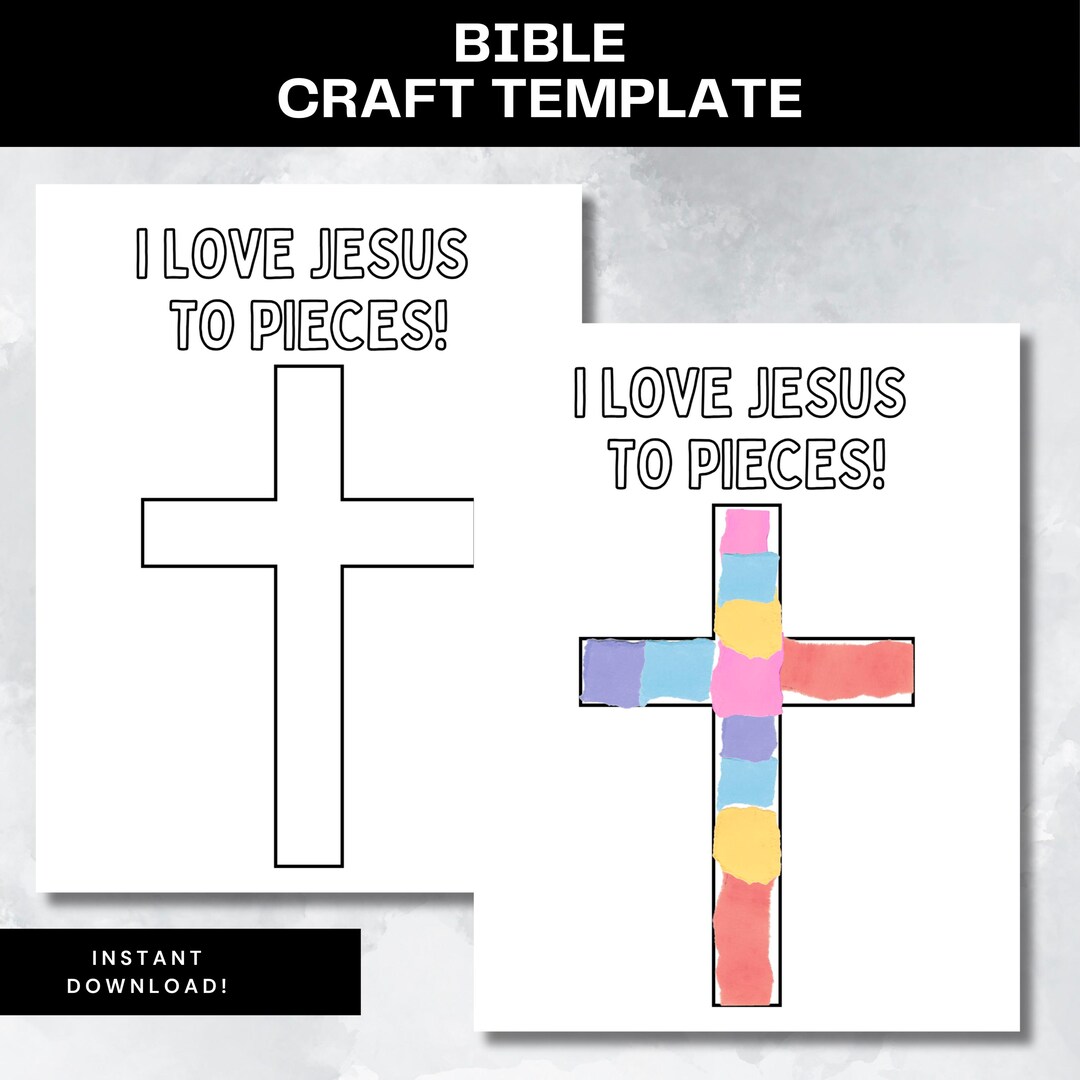 Jesus Loves Me Craft Template Simple DIY Bible Activity for Kids ...