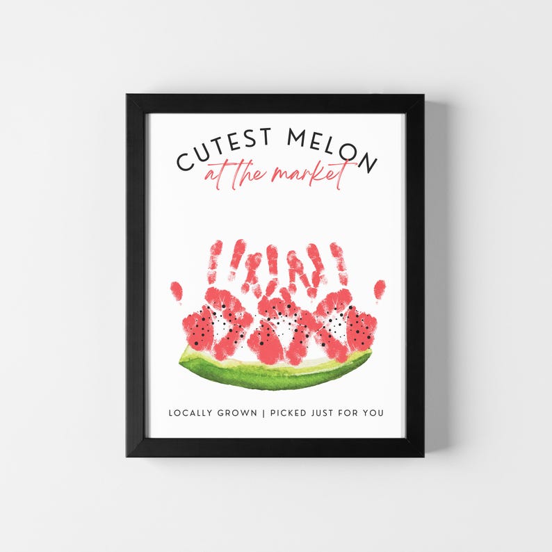Watermelon Handprint Craft Printable Summer Activity for Kid Watermelon ...