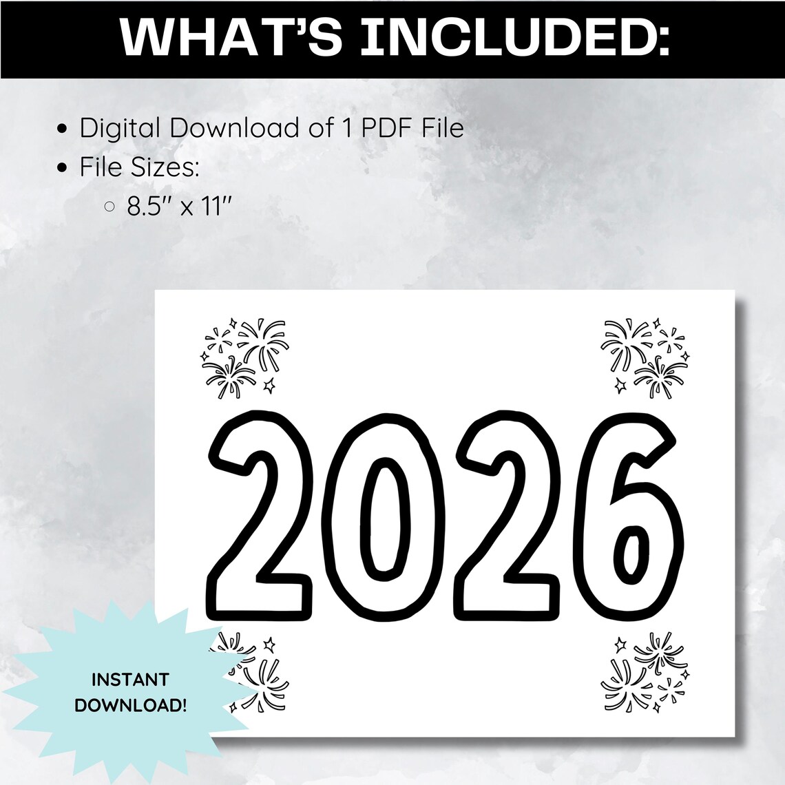 Happy New Year Craft Template New Year 2026 Printable Winter Craft for ...