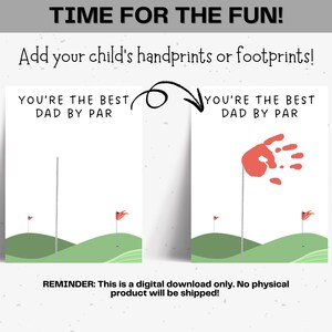 Dad Golf Craft Printable Fathers Day Golf Handprint Craft Best Dad by ...