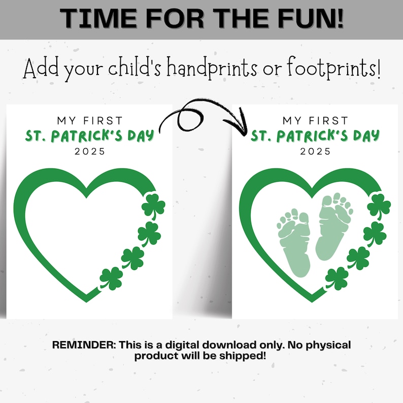 Babys First Saint Patricks Day Footprint Craft St Patrick Day Baby ...