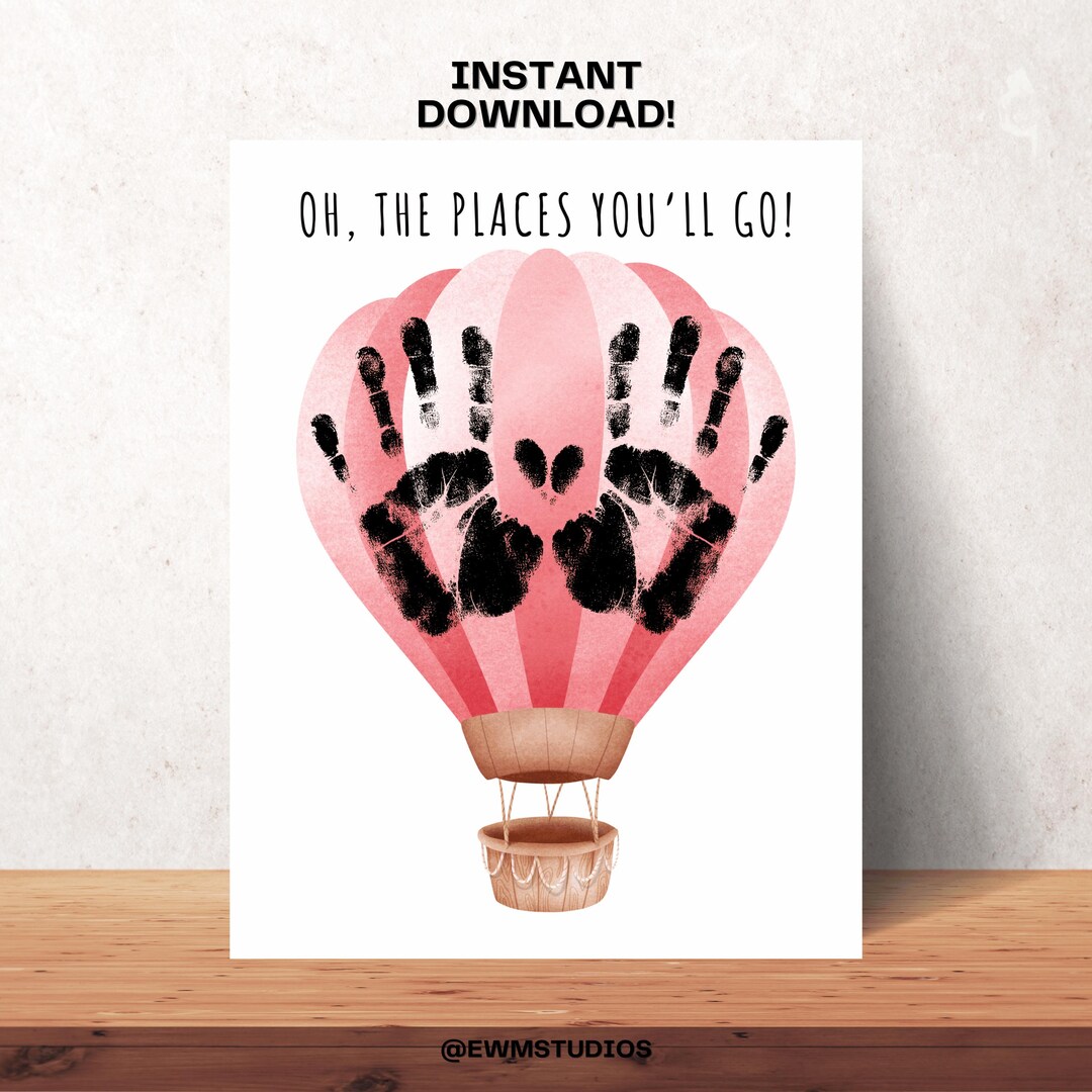 Oh the Places Youll Go Dr Seuss Handprint Craft Read Across America ...