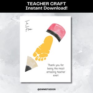 Teacher Appreciation Craft Printable Teacher Handprint Art End of Year ...