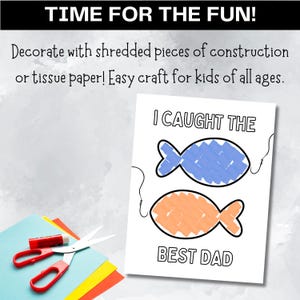 Dad Craft Template Printable Fathers Day Fishing Activity Easy Fish ...