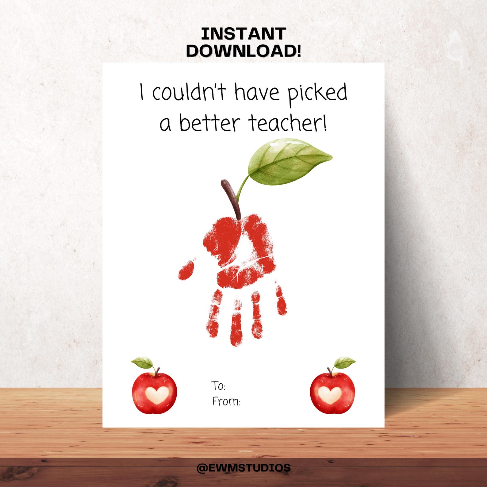 Teacher Appreciation Craft Printable Teacher Handprint Art End of Year ...