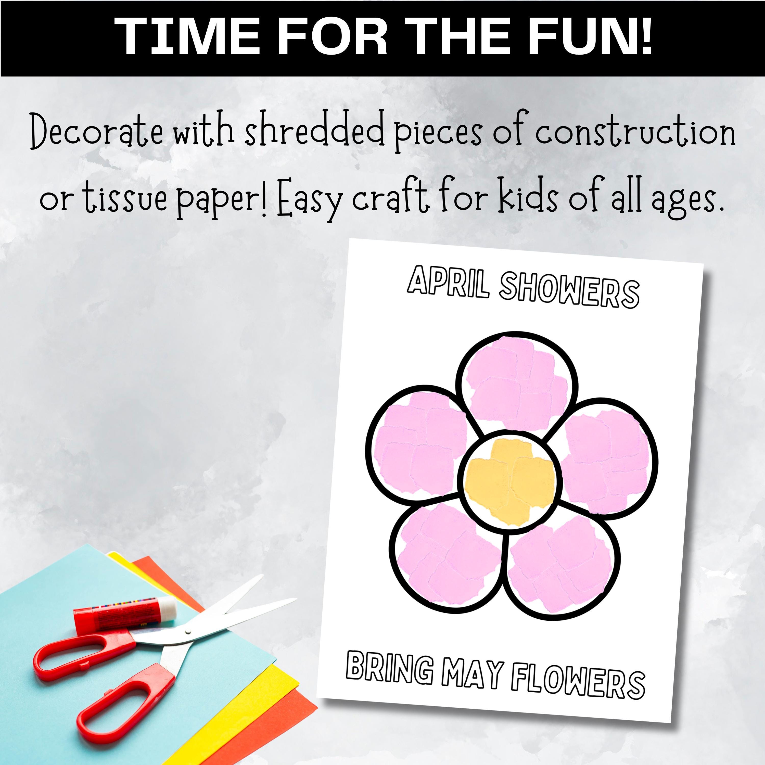Spring Craft Template April Showers Bring May Flowers Hello Spring ...
