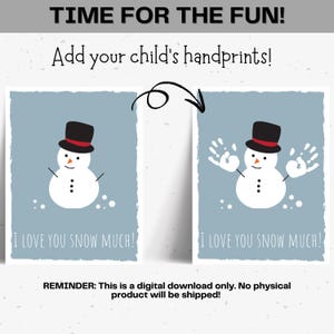 Winter Handprint Craft Printable Snowman Handprint Art Keepsake for ...
