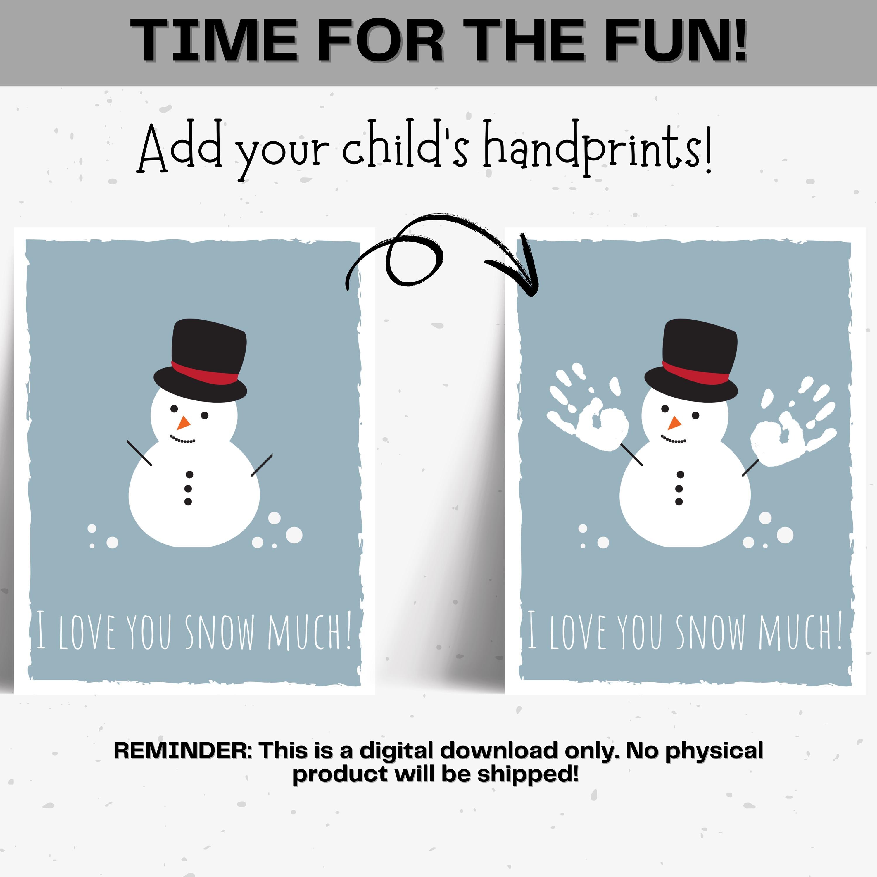 Winter Handprint Craft Printable Snowman Handprint Art Keepsake for ...
