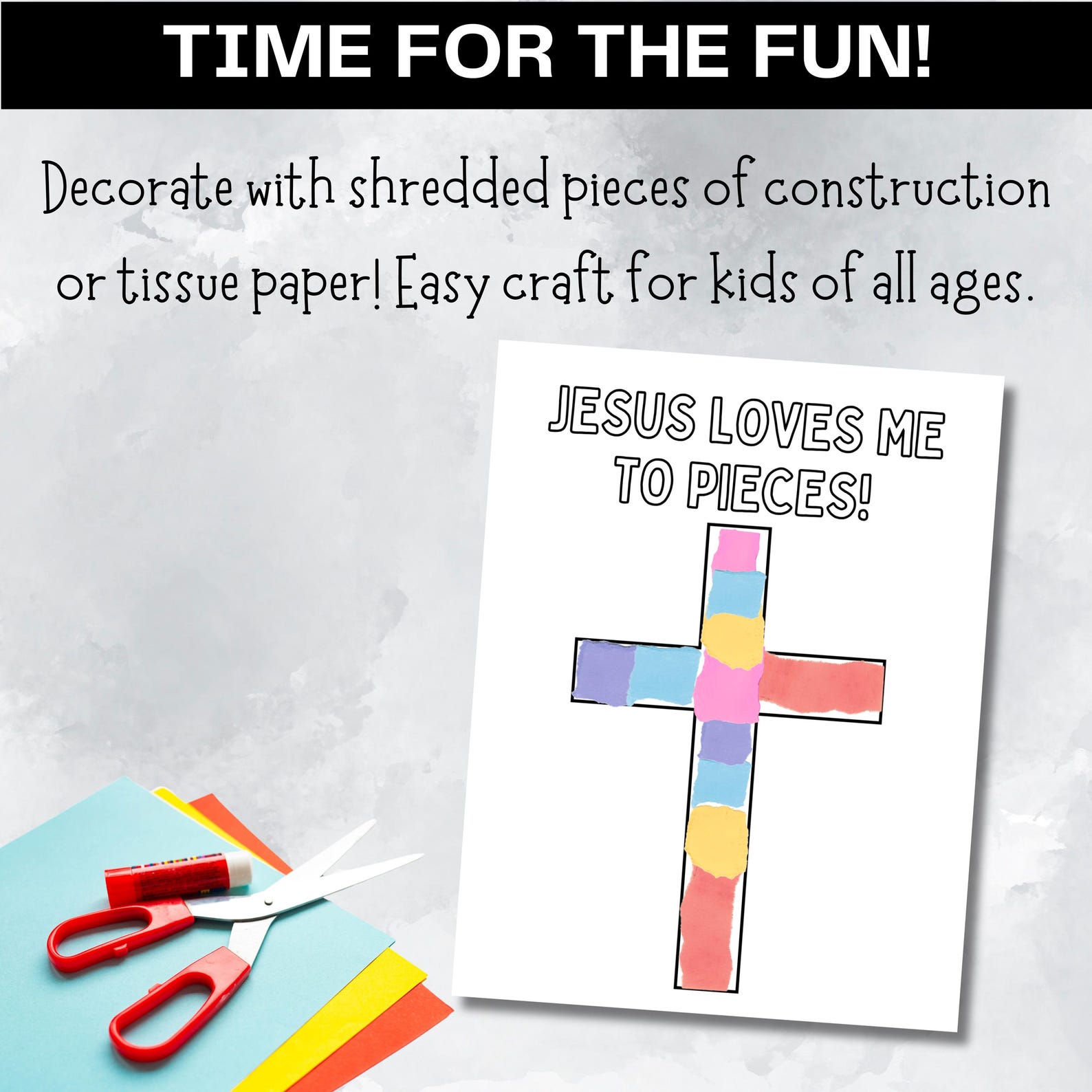 Jesus Loves Me Craft Template Simple DIY Bible Activity for Kids ...