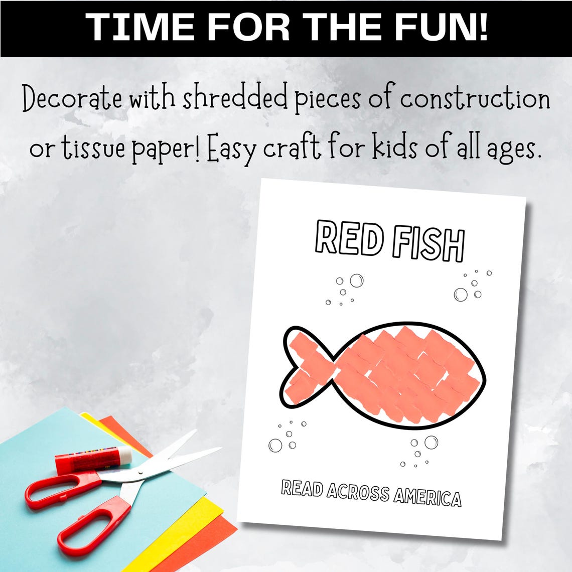 Read Across America Dr Seuss Craft Template Printable One Fish Two Fish ...
