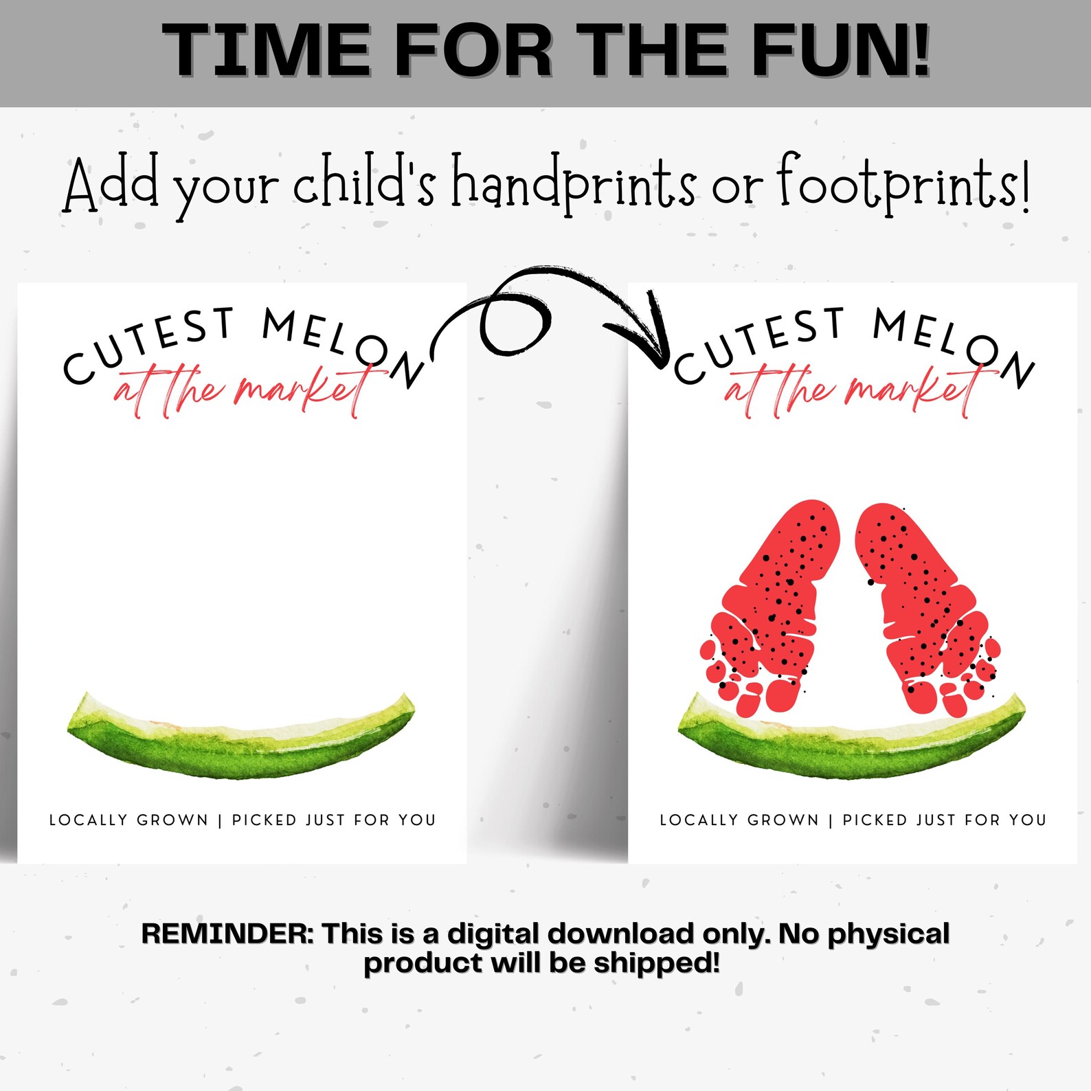 Watermelon Handprint Craft Printable Summer Activity for Kid Watermelon ...