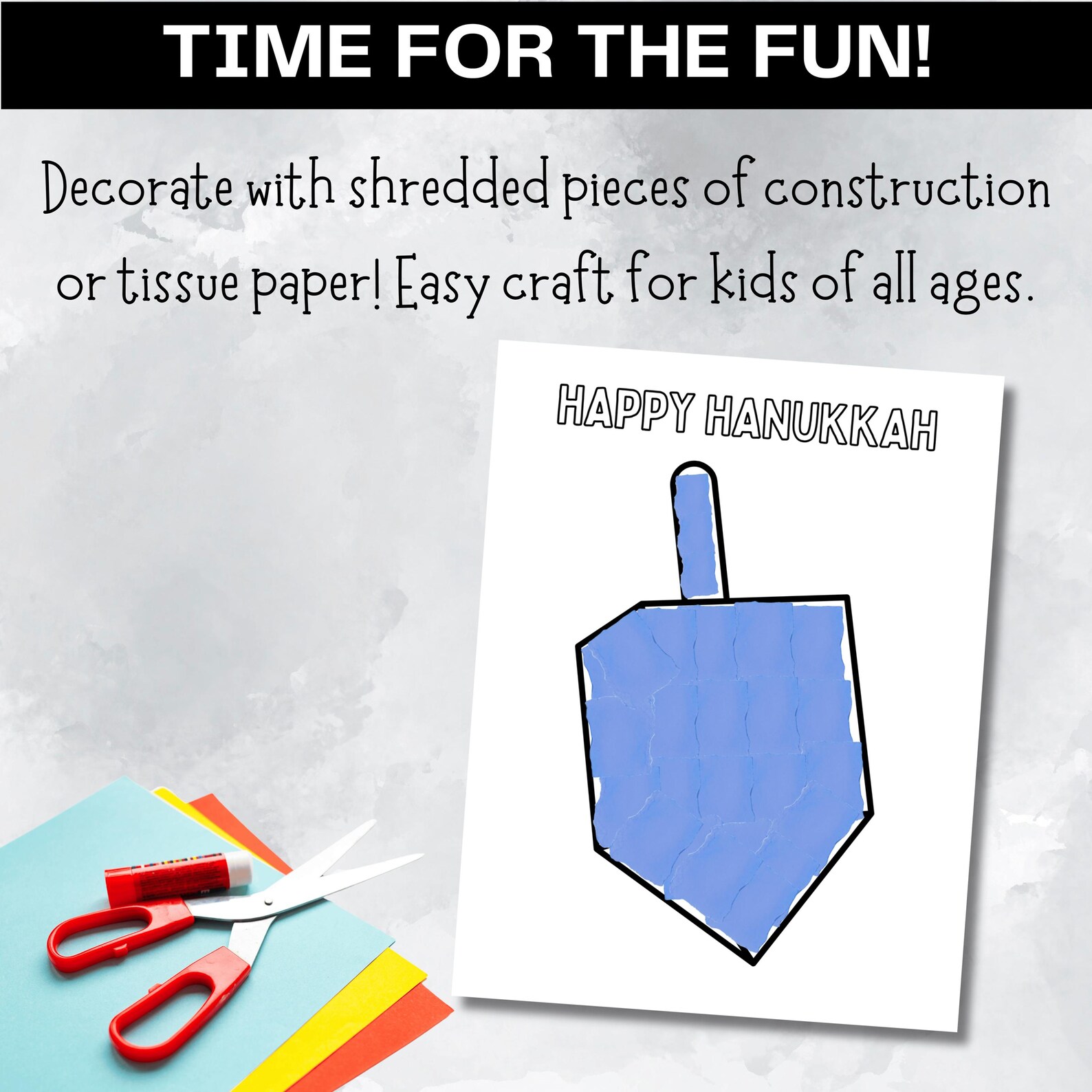 Happy Hanukkah Craft Template Printable Hanukkah Crafts Dreidel Toddler ...