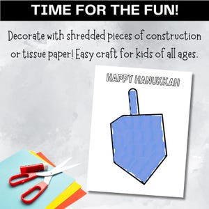 Happy Hanukkah Craft Template Printable Hanukkah Crafts Dreidel Toddler ...