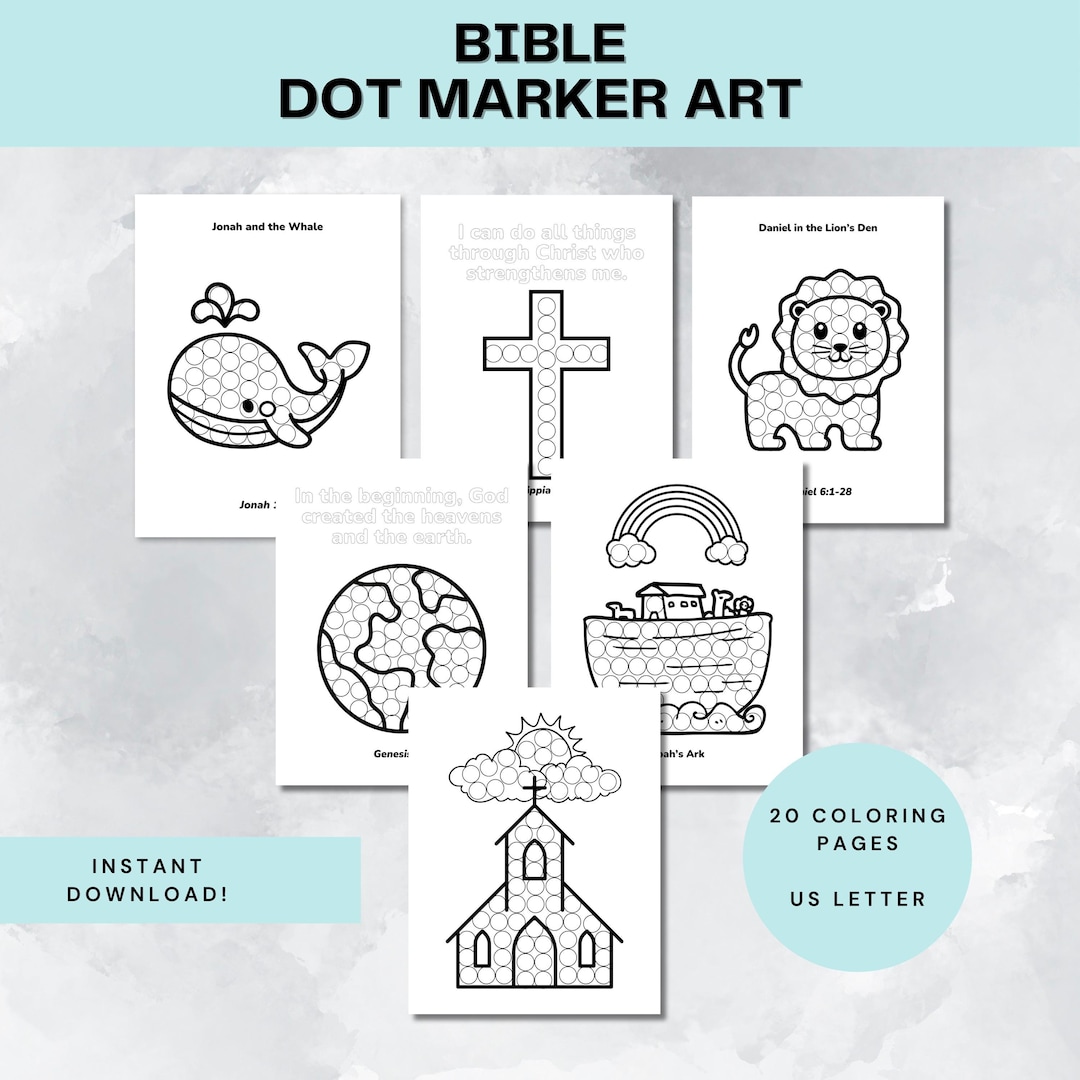 Church Dot Marker Bible Do a Dot Christian Coloring Pages Printable ...