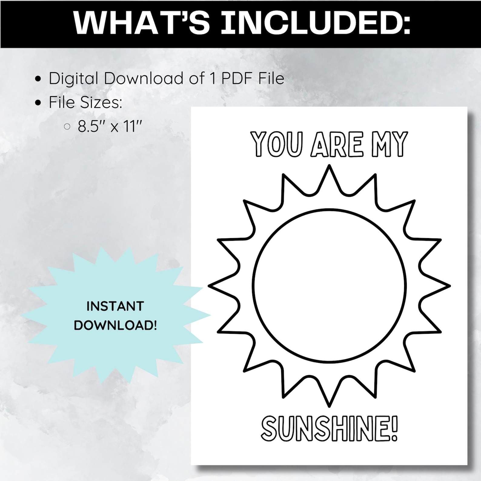 You Are My Sunshine Craft Template Hello Spring Activity Easy Spring ...