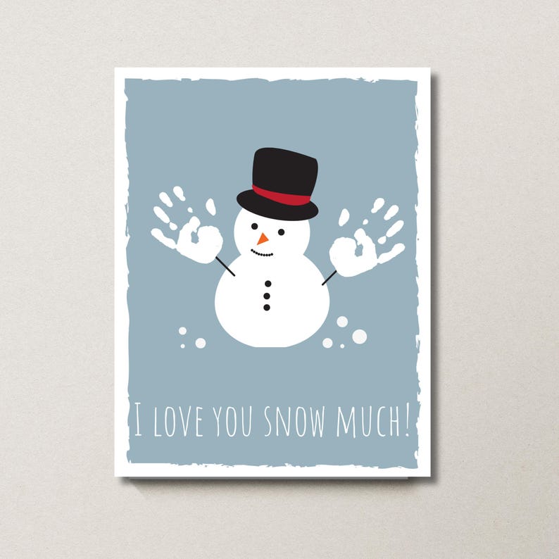 Winter Handprint Craft Printable Snowman Handprint Art Keepsake for ...