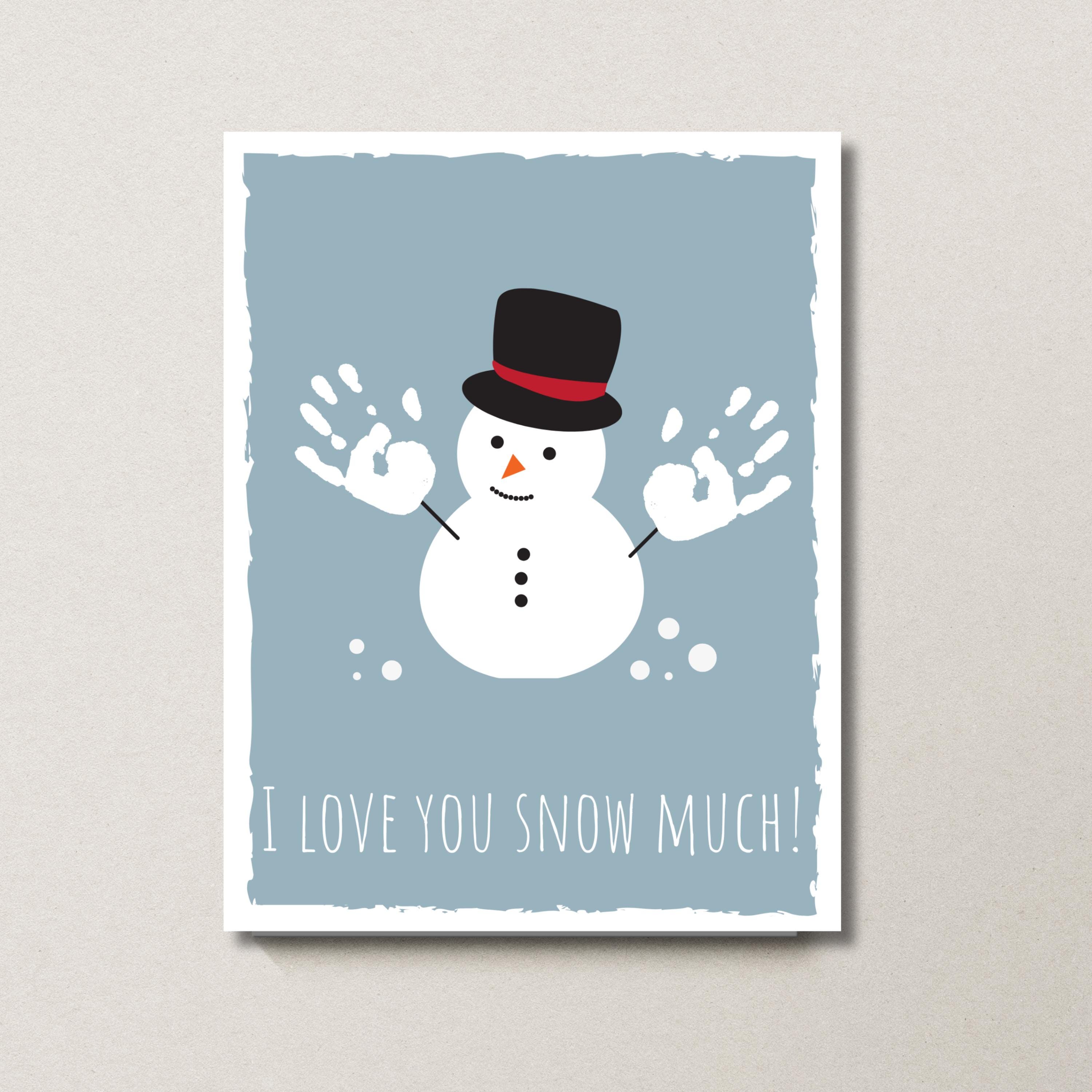 Winter Handprint Craft Printable Snowman Handprint Art Keepsake for ...