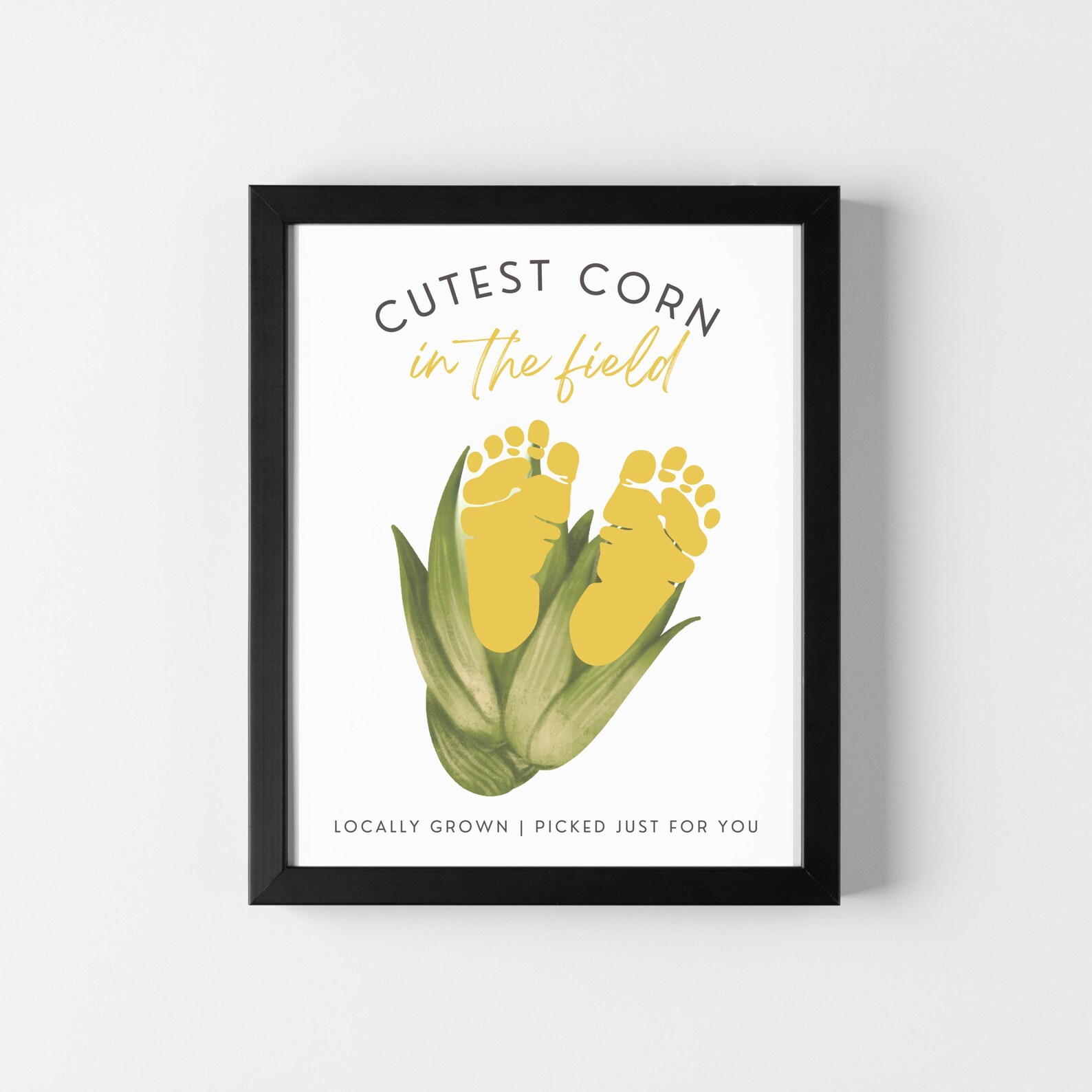 Fall Handprint Craft Farmhouse Corn Footprint Art Baby Fall Craft ...