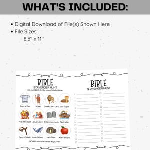 Bible Scavenger Hunt Printable Bible Games for Sunday School Church ...