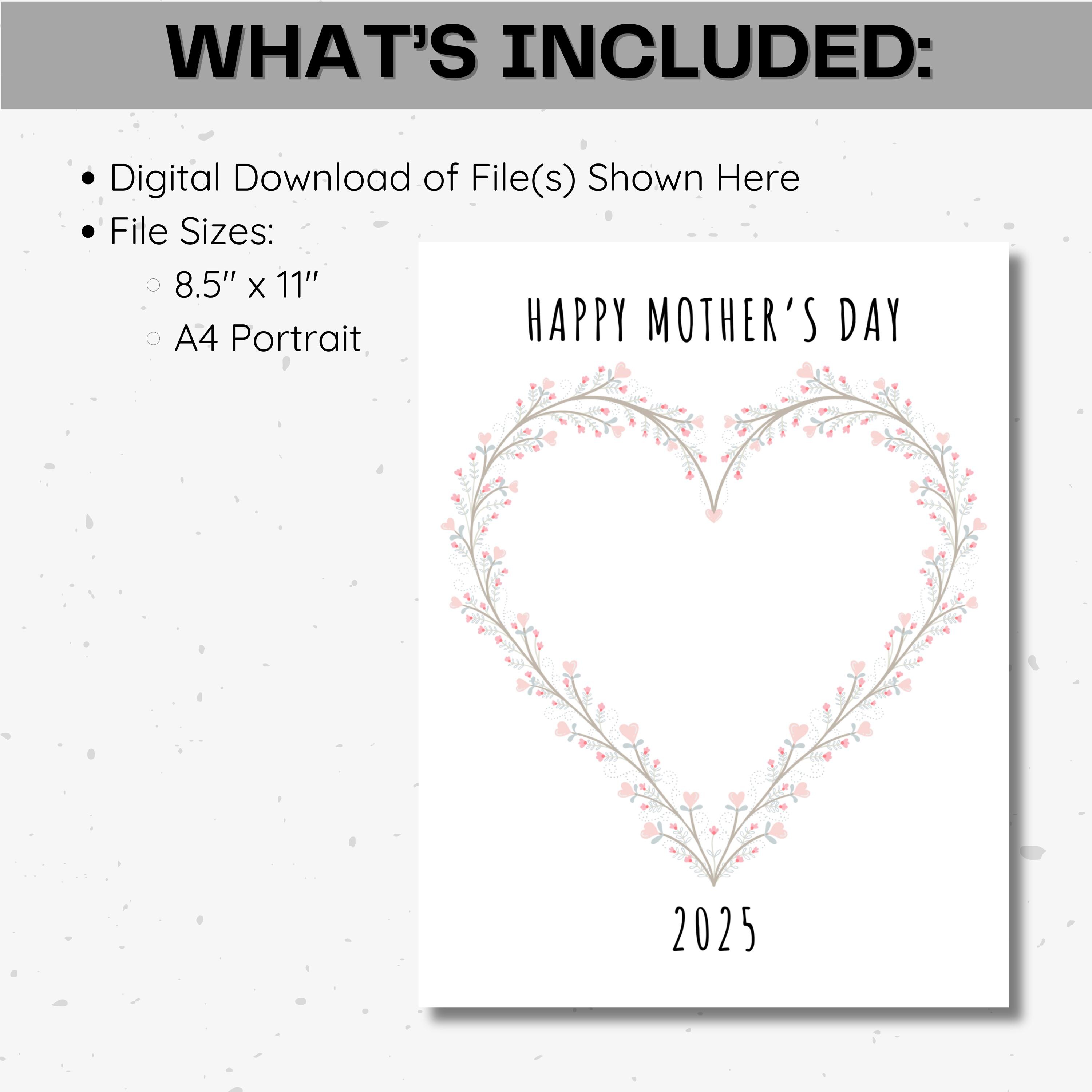 Mothers Day Handprint Craft Happy Mothers Day Keepsake Footprint Art ...