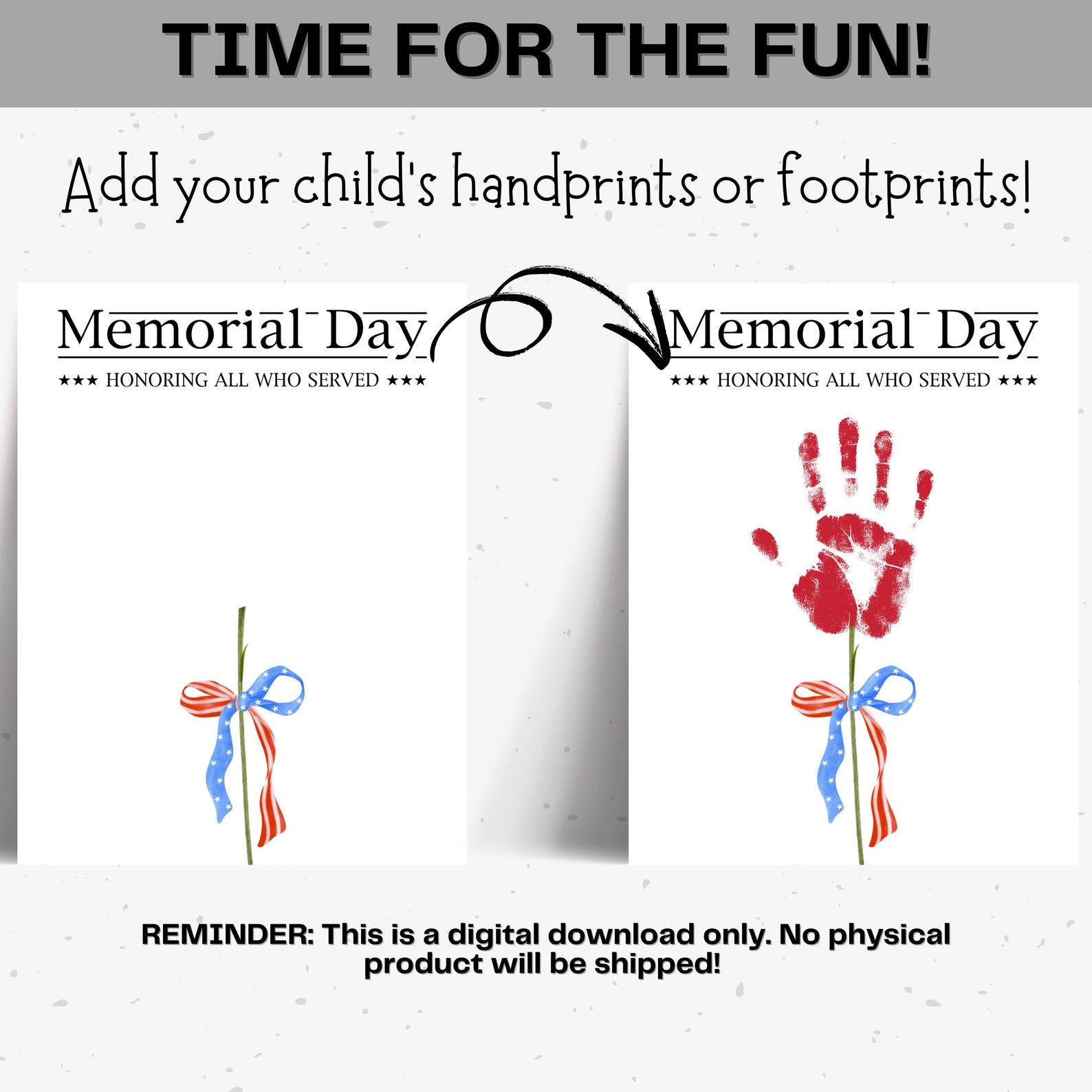 Memorial Day Craft Patriotic Printables Memorial Day Flower Handprint ...
