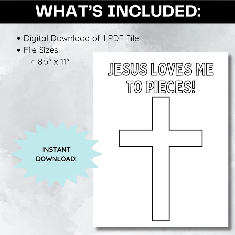 Jesus Loves Me Craft Template Simple DIY Bible Activity for Kids ...